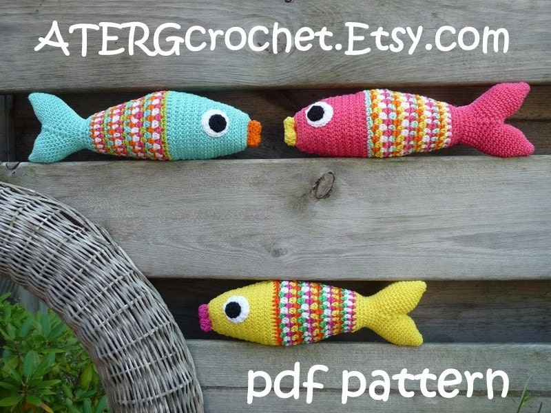 Crochet Pattern Colorful Fish by Atergcrochet - Etsy Australia