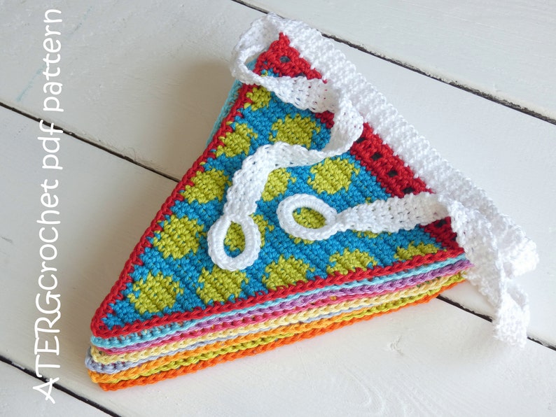 Crochet Pattern Bunting With Dots by Atergcrochet - Etsy