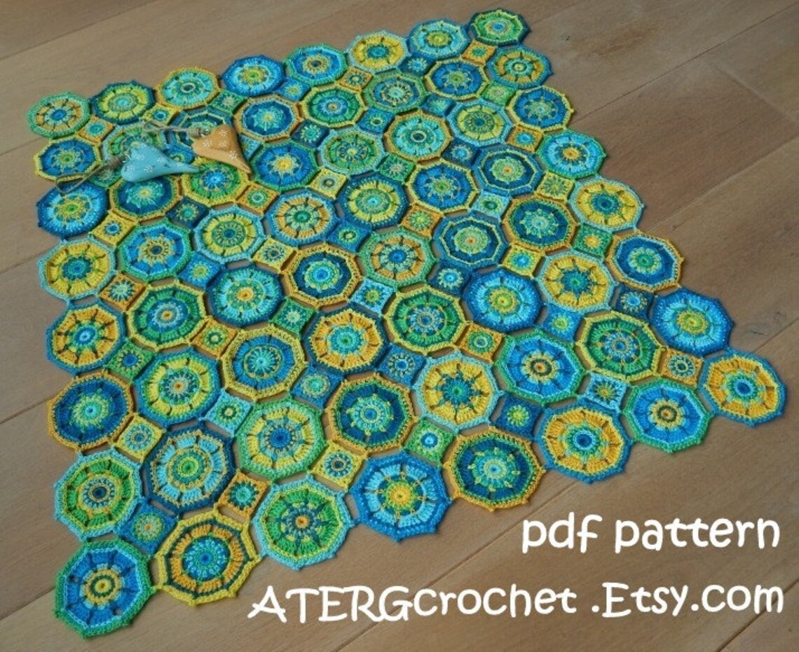 Crochet Pattern Baby Blanket OCTAGON by Atergcrochet - Etsy
