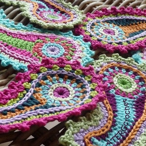 Paisley Crochet Pattern in Two Sizes by Atergcrochet - Etsy