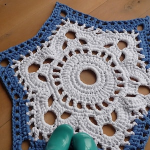 Crochet Pattern STAR RUG by Atergcrochet - XL Crochet - Etsy