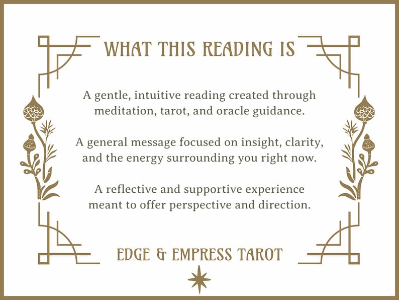 Intuitive Tarot Card Reading, Personalized Oracle Guidance, Spiritual ...