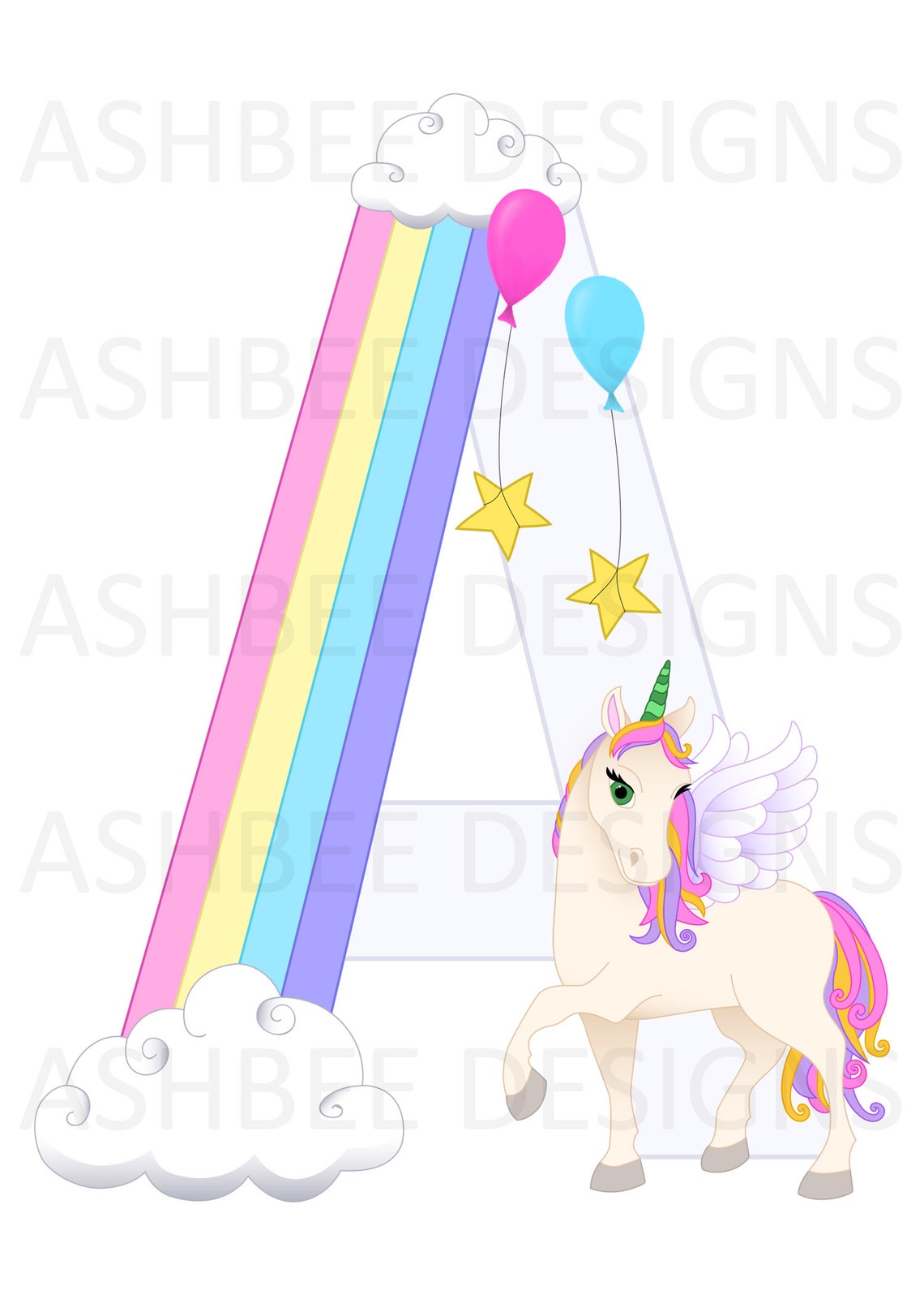 Digital File - Unicorn Name Art - Etsy