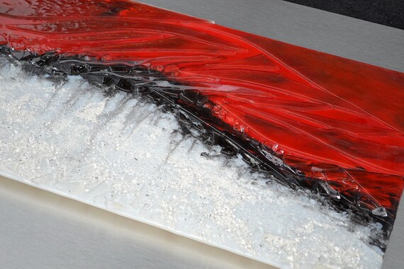 Passion Kiln Formed Glass With Relief Surface Mounted on | Etsy