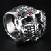 Heavy Silver Skull Ring Devil Ring Demon Ring Silver Biker | Etsy