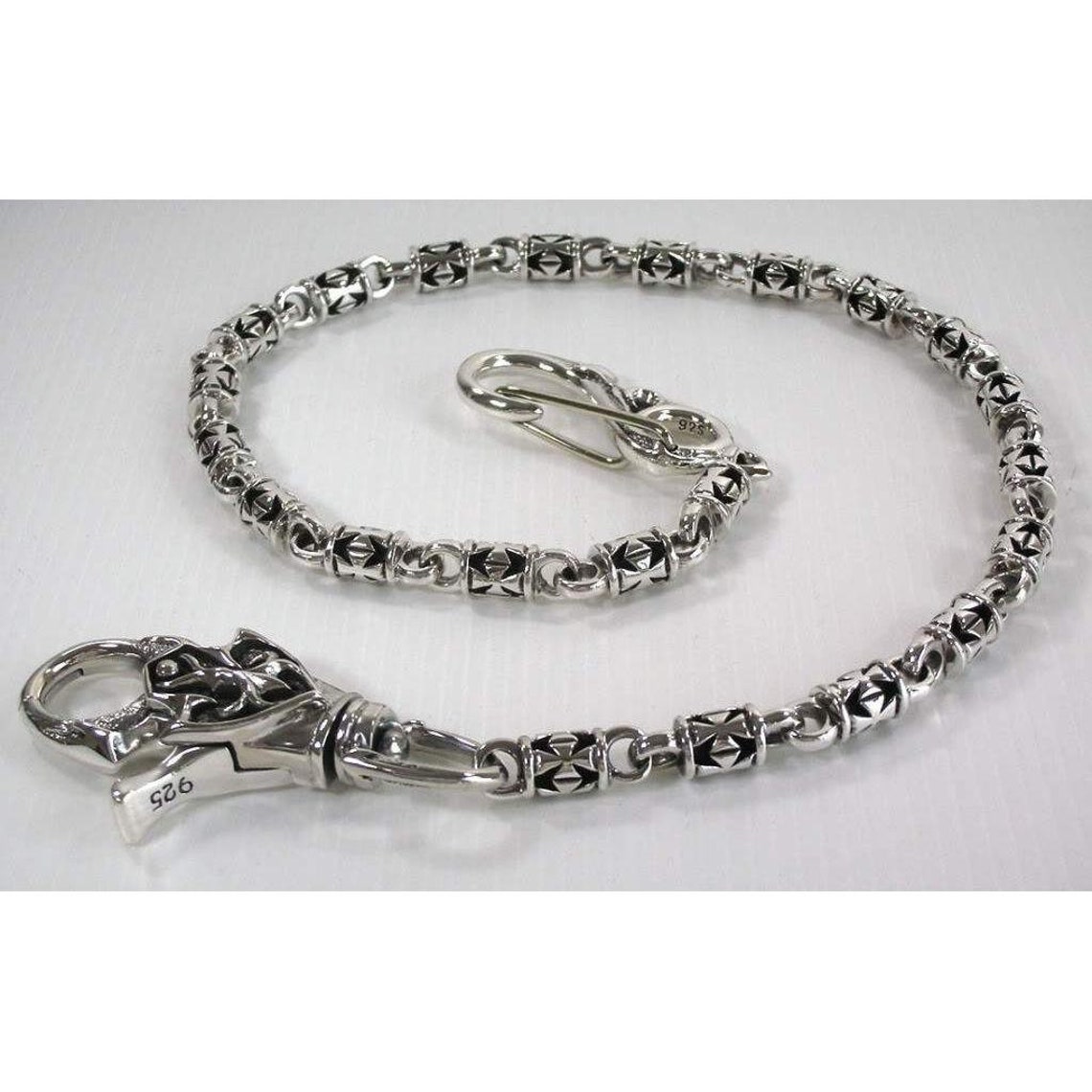 Wallet Chain Sterling Silver Wallet Chain Maltese Cross - Etsy