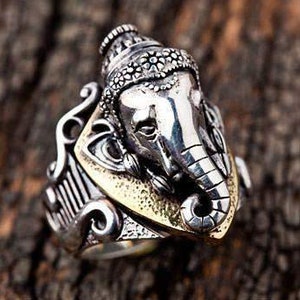 Ganesha Ring, Sterling Silver Ganesh Ring, Hindu Ring, Amulet Ring, Hindu God by Sterlingmalee ...