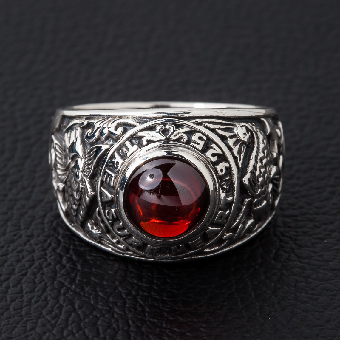 Men's Ruby Ring Sterling Silver Mens Ring Japanese Koi - Etsy