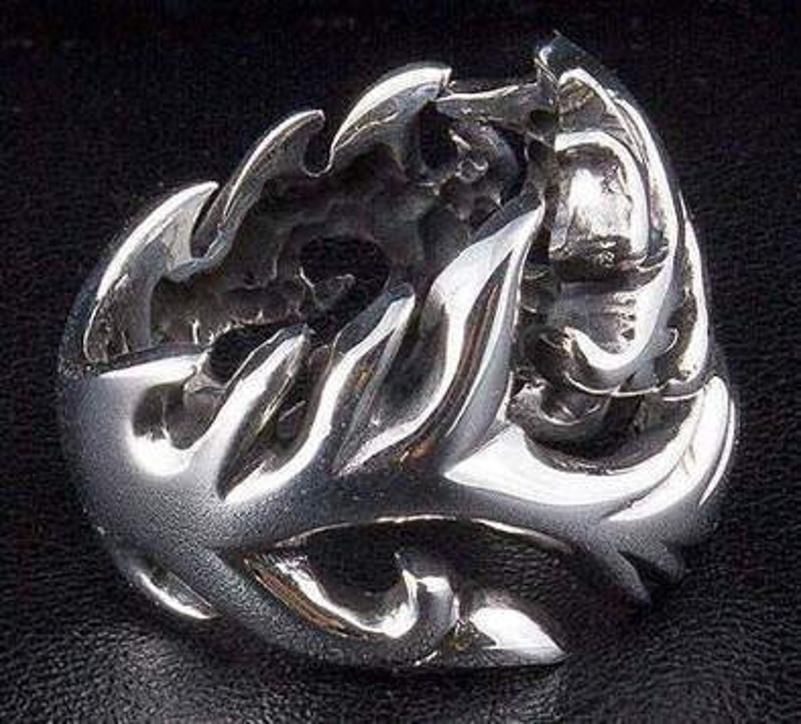 Silver Wolf Ring Dragon Ring Men's Tribal Ring Wolf | Etsy