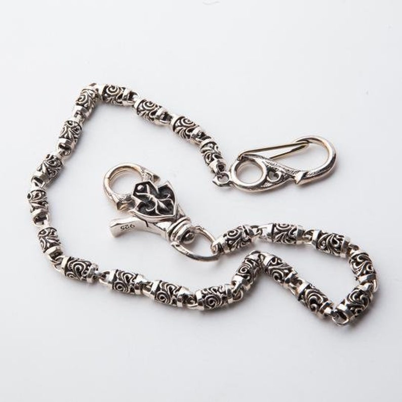 Sterling Silver Wallet Chain Custom Biker Chain for Wallet - Etsy