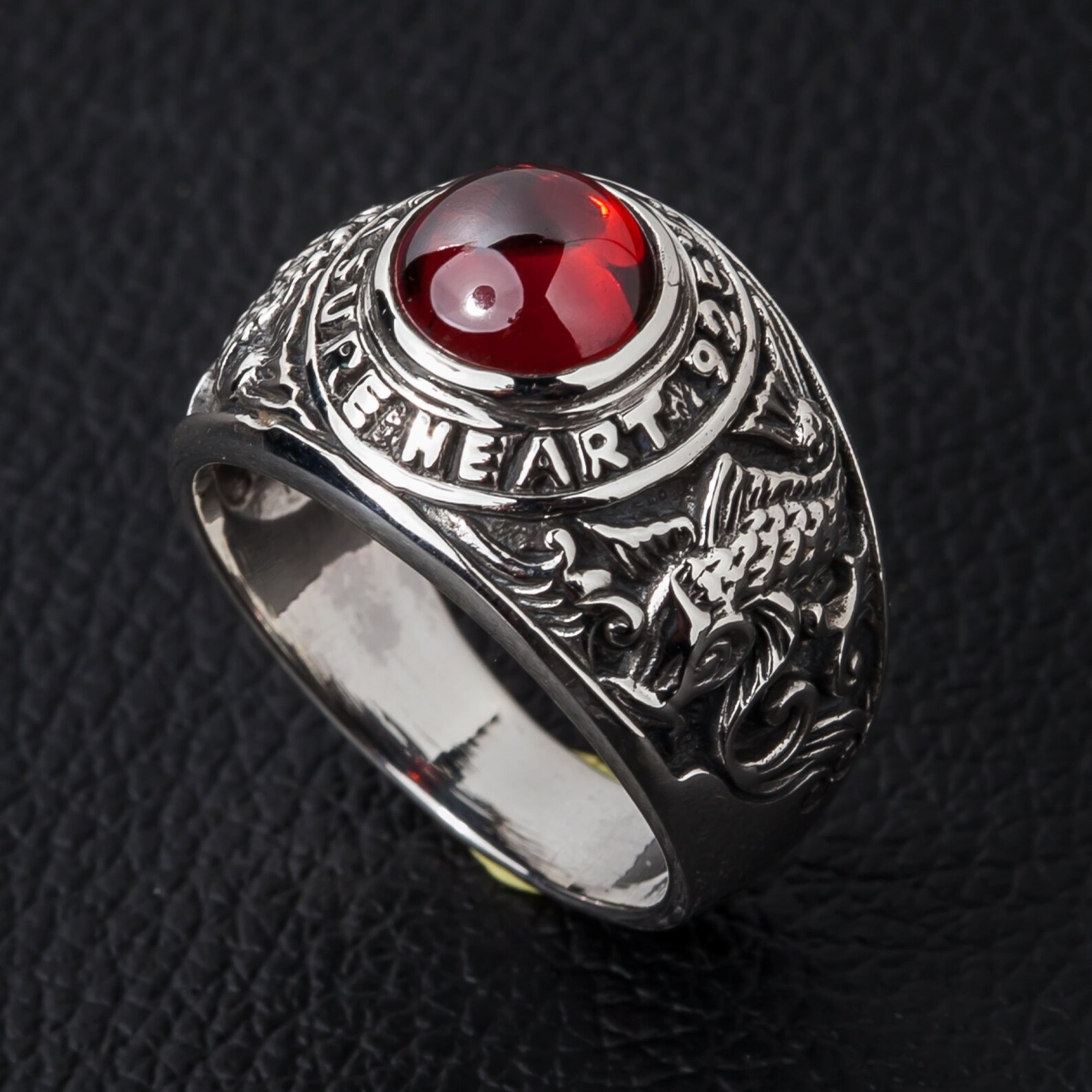 Men's Ruby Ring Sterling Silver Mens Ring Japanese Koi - Etsy