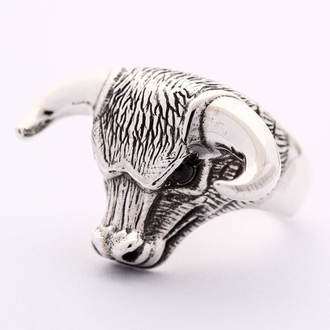 Taurus Ring Bull Ring Bull Head Animal Ring Sterling | Etsy