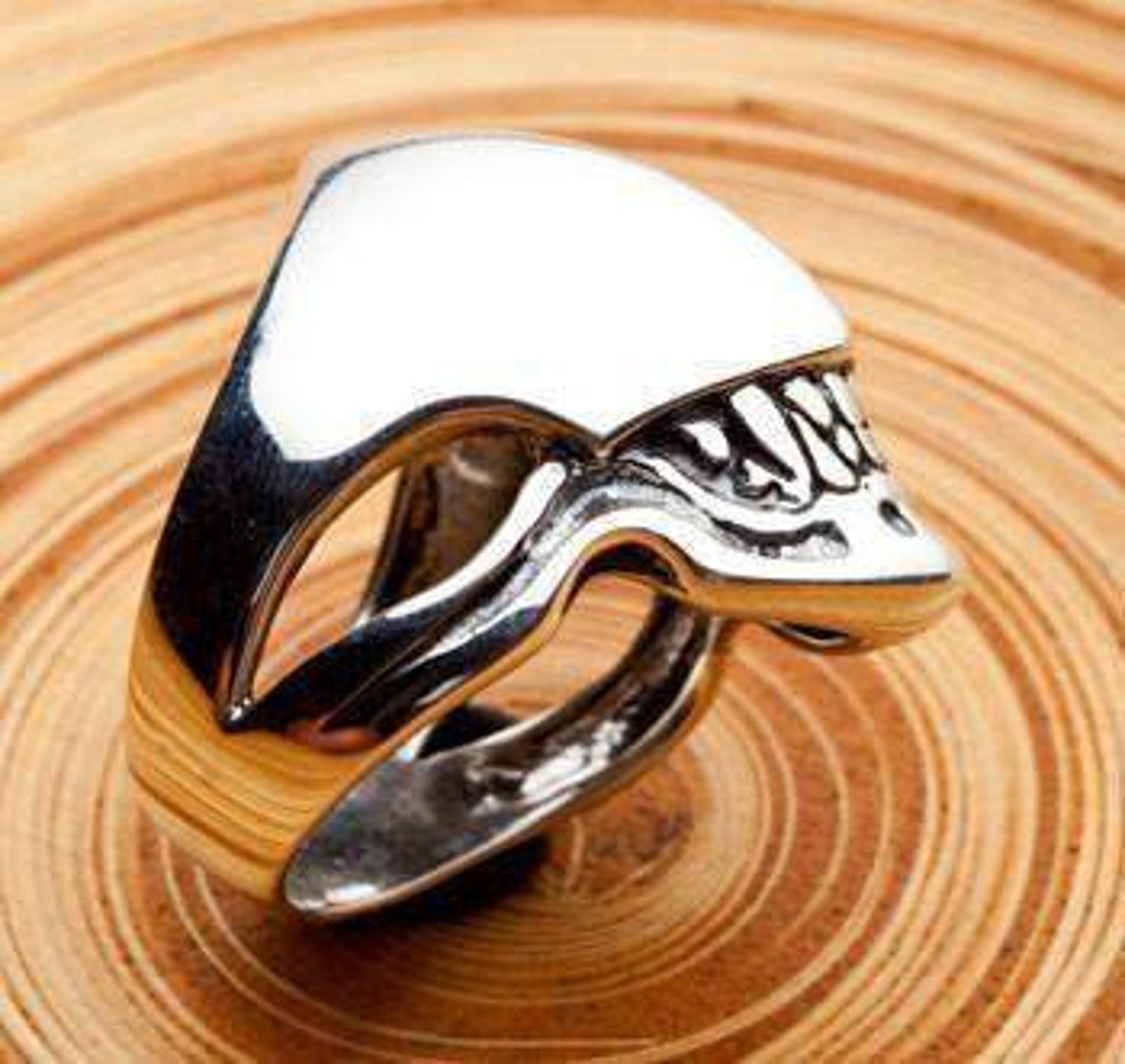 Alien Ring Silver Devil Ring Vampire Ring Silver Men's - Etsy