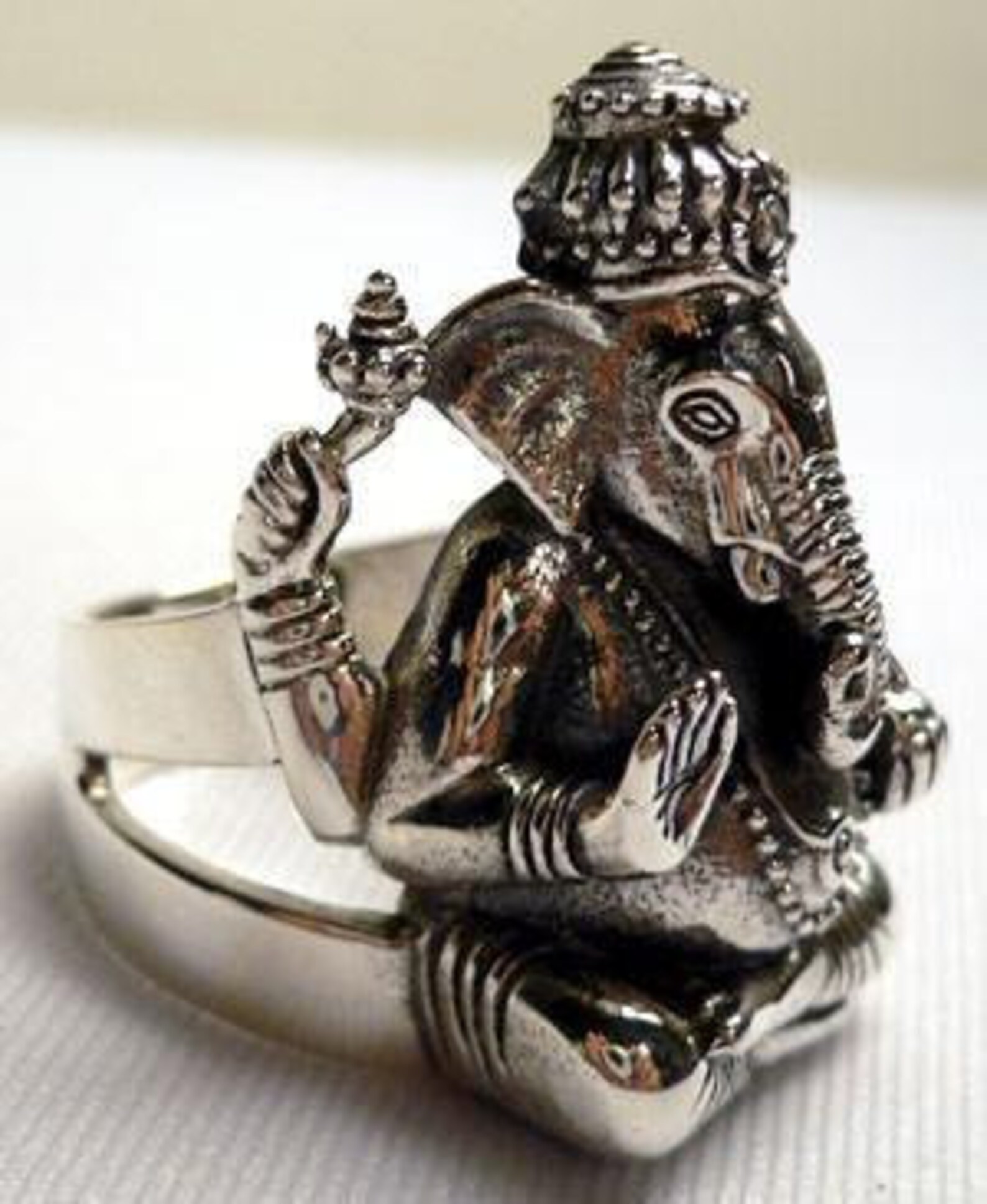 Ganesh Ring Sterling Silver Ganesha Ring Hindu Ring Amulet - Etsy
