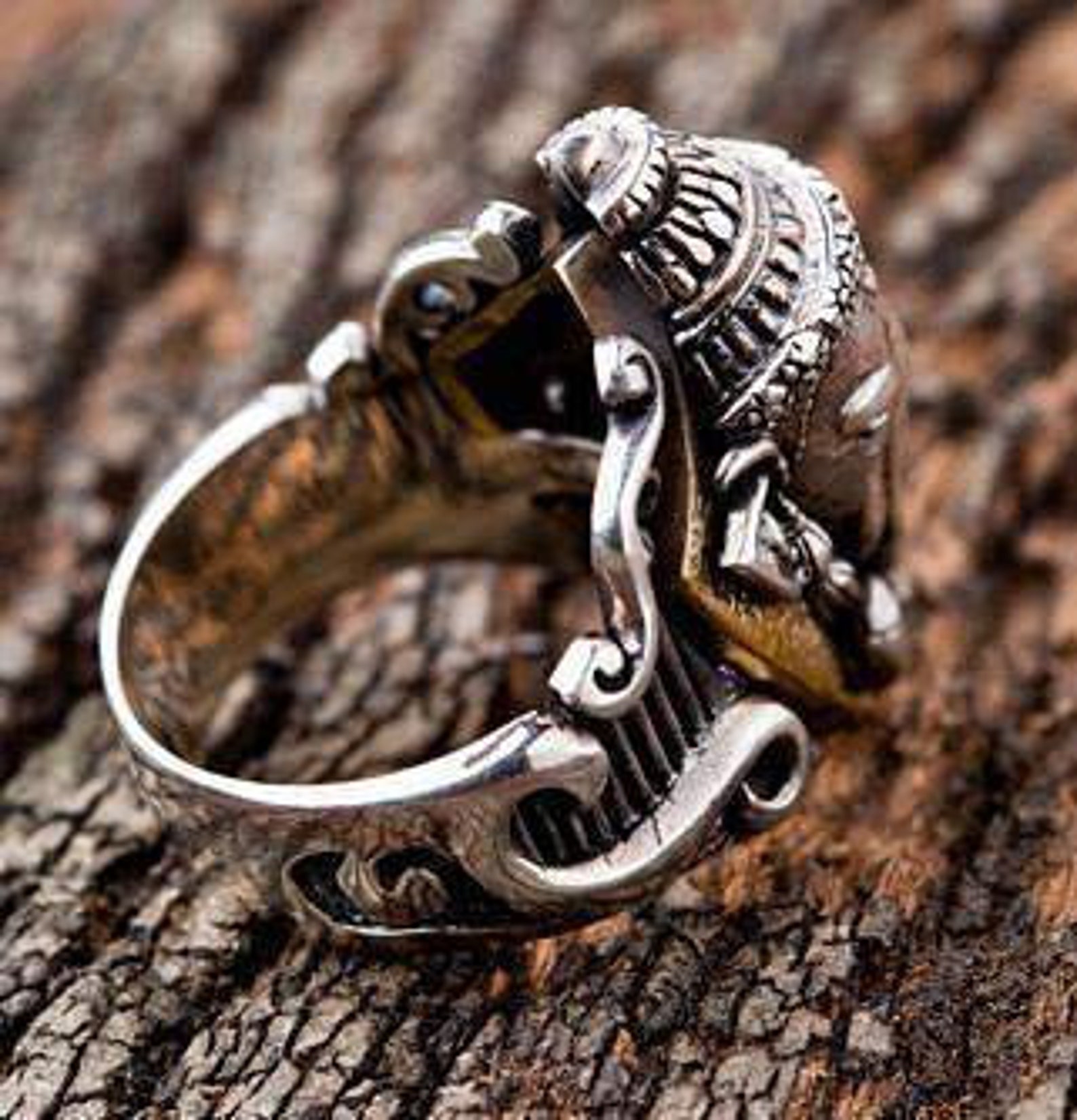 Ganesha Ring Sterling Silver Ganesh Ring Hindu Ring Amulet | Etsy