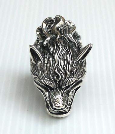 Werewolf Ring Silver Wolf Ring Mens Silver Ring Wolf Head | Etsy