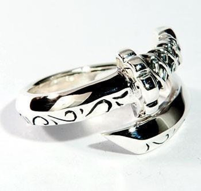 Japanese sword ring samurai sword cool & unique band | Etsy