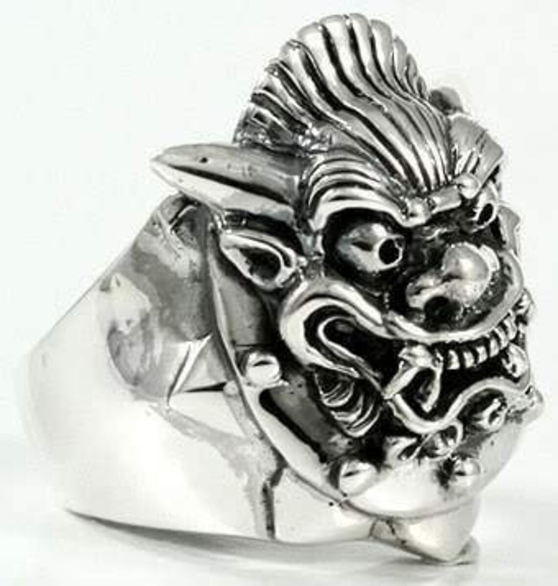 Japanese Mask Ring Demon Ring Devil Ring Devil Mask Demon - Etsy