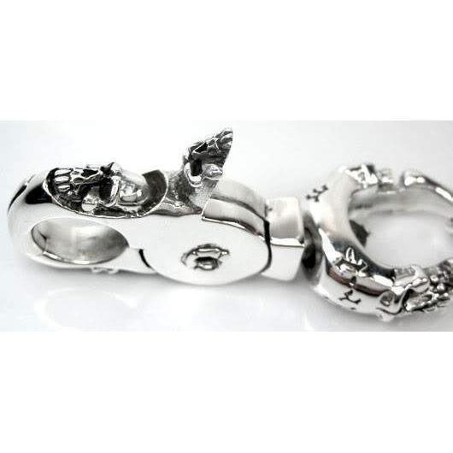 925 Sterling Silver Devil Skull Keychain Gothic Biker Key - Etsy