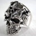 Devil Skull Ring Sterling 925 Silver Skull Ring Men's - Etsy