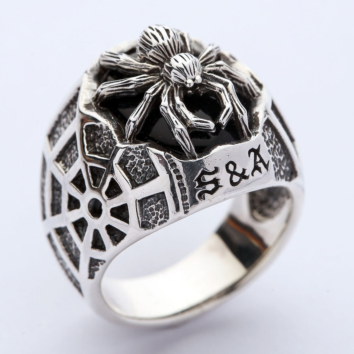 Spider Ring Silver Gothic Ring Animal Ring 925 Sterling - Etsy