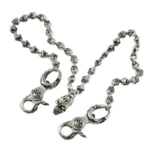Sterling Silver Skull Wallet Chain - Etsy