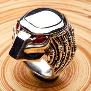 Predator Ring, Gothic Ring, Alien Ring, Silver Devil Ring, Silver Men's ...