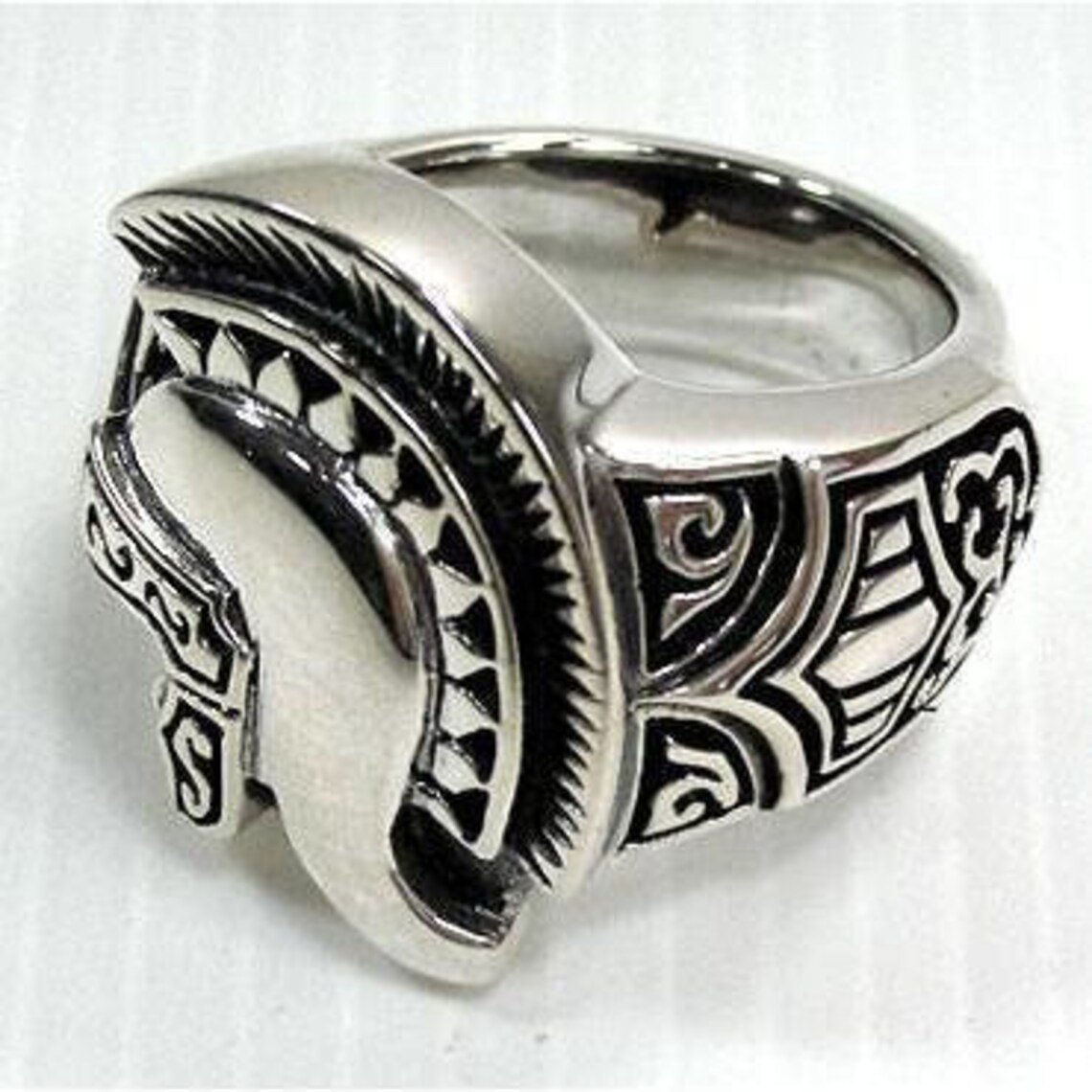 Sterling Silver Roman Warrior Helmet Ring - Etsy