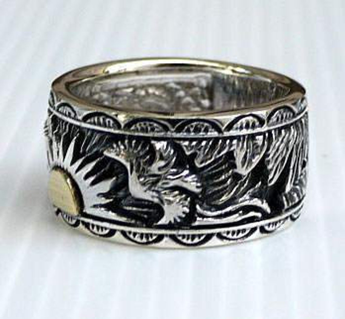 Silver Indian Ring 925 Sterling Silver Band Ring Men's - Etsy