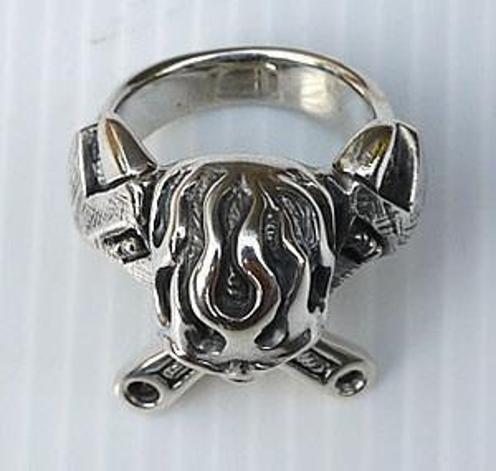 Gothic Rings Mechanic Wrench Ring Skull Crossbones Ring | Etsy