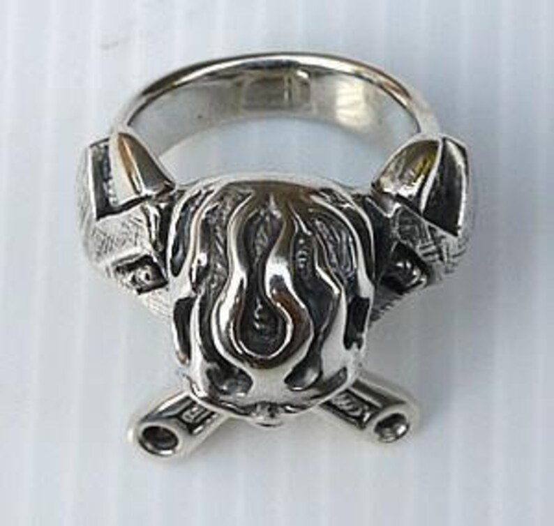 Gothic Rings Mechanic Wrench Ring Skull Crossbones Ring | Etsy