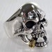 Sterling Silver Skull Ring Men's Silver Ring Silver - Etsy