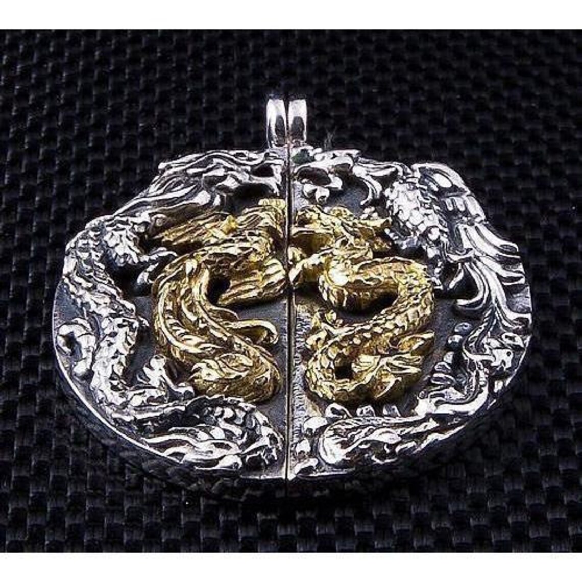 Sterling Silver Japanese Phoenix Dragon Pendant - Etsy