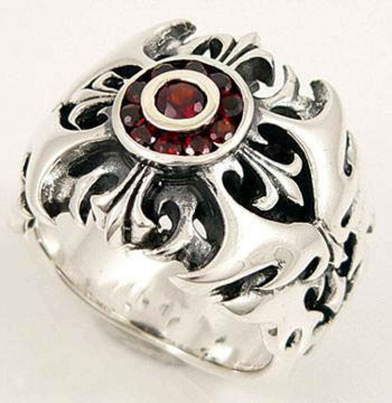 Red Garnet Mens Ring Medieval Ring Men's Garnet Ring - Etsy
