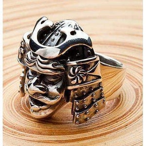 Sterling Silver Samurai Mask Rings - Etsy