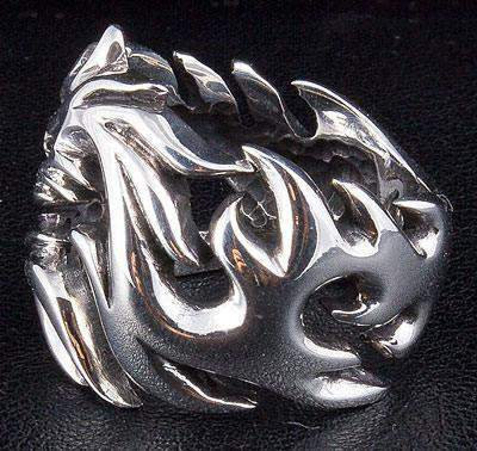 Silver Wolf Ring Dragon Ring Men's Tribal Ring Wolf - Etsy