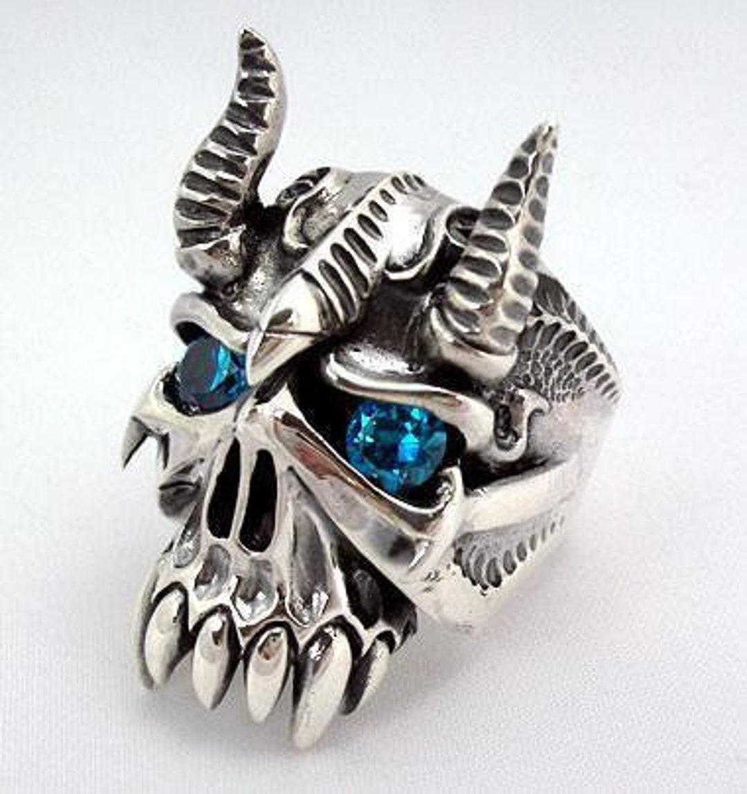 Bison Ring Horn Ring Bison Skull Ring Devil Ring Demon - Etsy