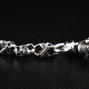 Skull Keychain Jewelry Gothic Sterling Silver Key Chain Wallet Holder ...