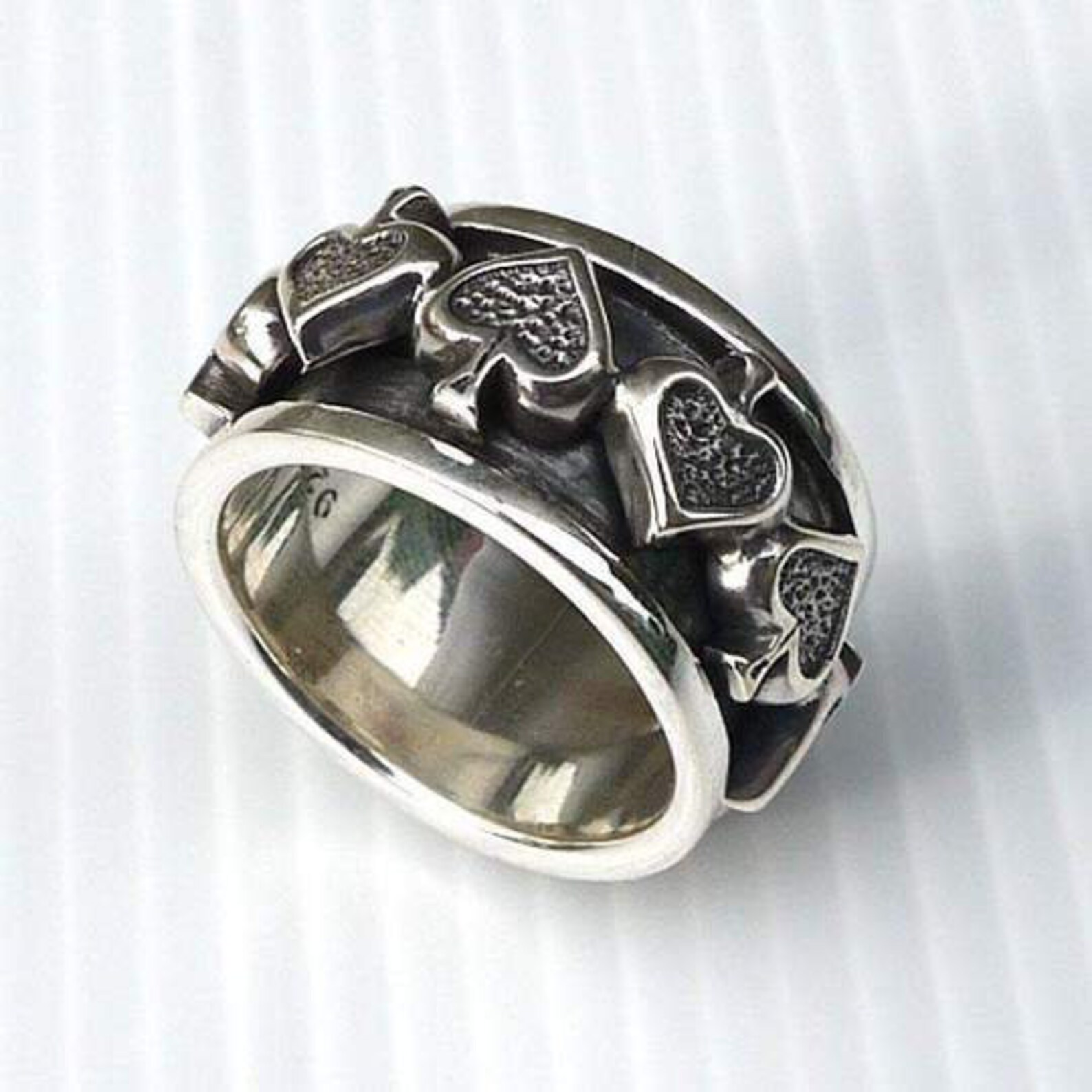 Men's Spin Ring 925 Sterling Silver Spinner Ring Silver - Etsy