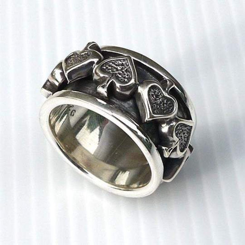 Men's Spin Ring 925 Sterling Silver Spinner Ring Silver | Etsy