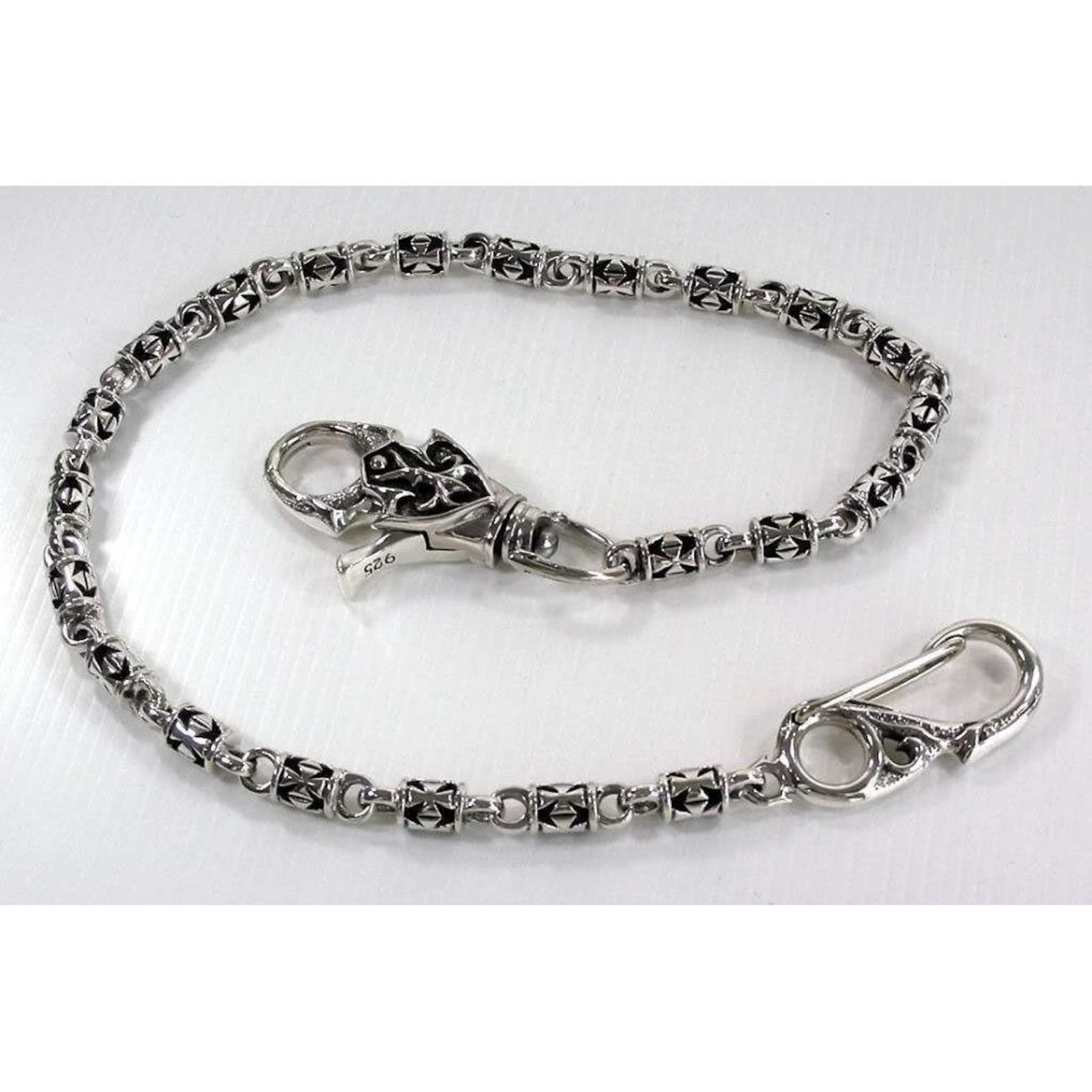 Wallet Chain Sterling Silver Wallet Chain Maltese Cross - Etsy