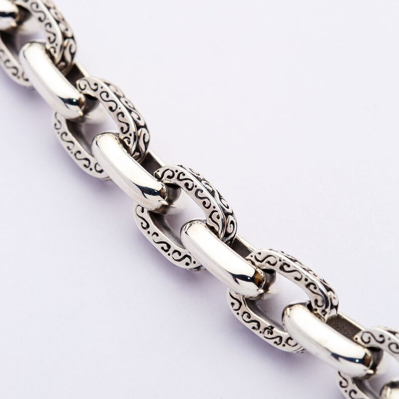 Sterling Silver Tribe Chain Bracelet Tribal Silver Bracelet - Etsy