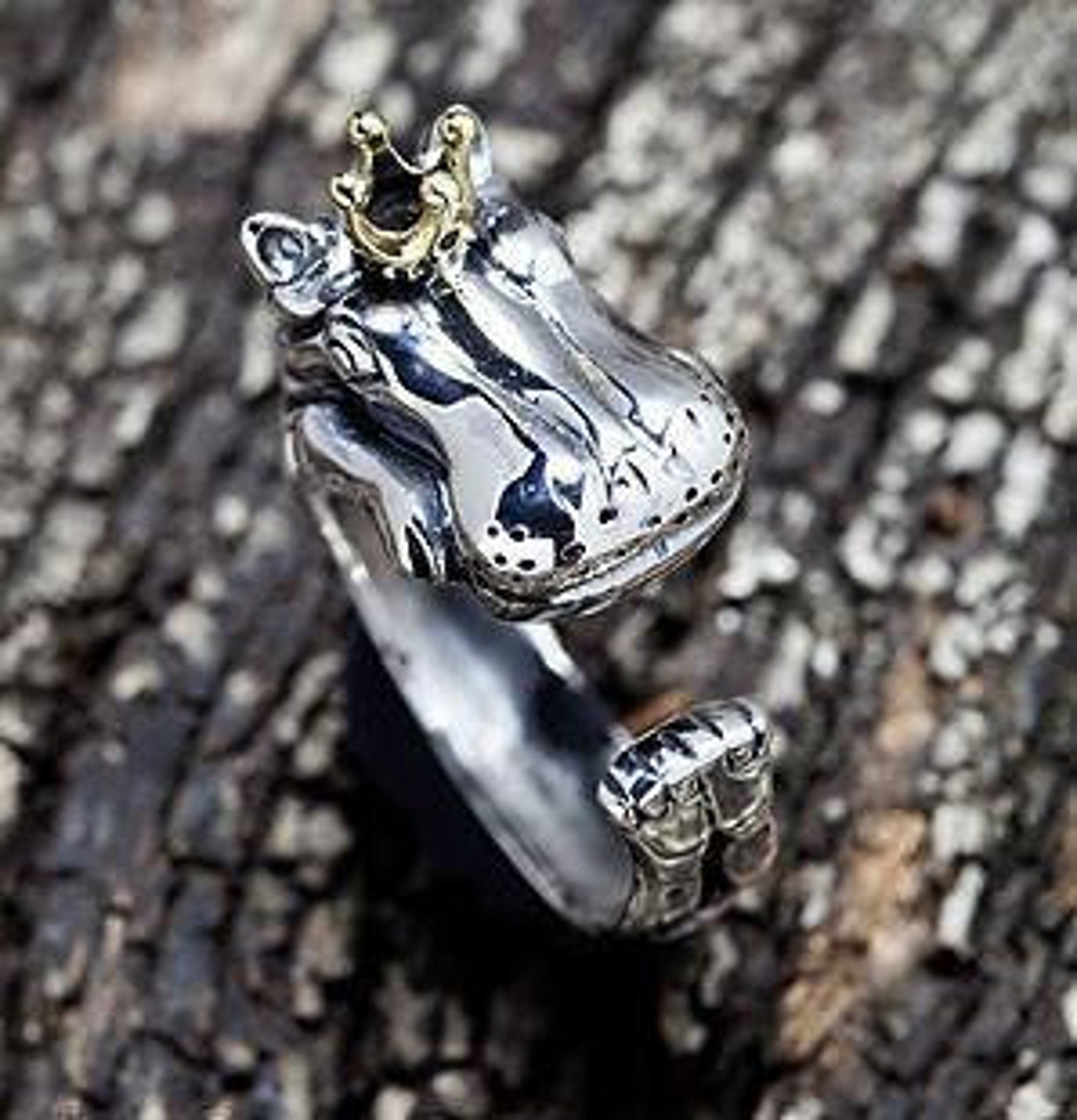 Hippopotamus Ring Hippo Ring Crown Ring Sterling Silver - Etsy