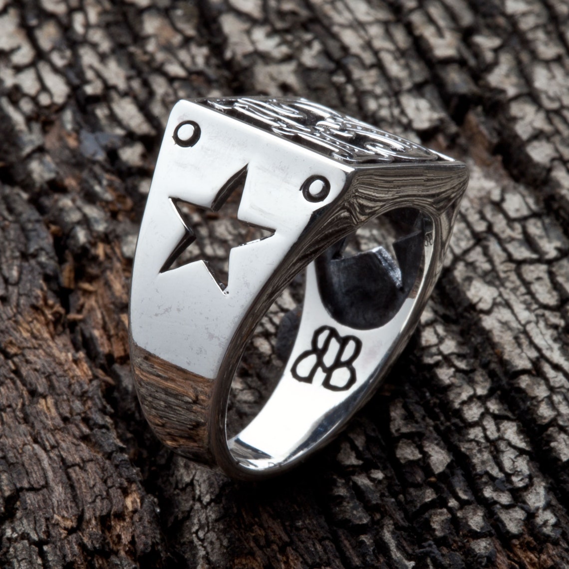 Sterling Silver Ring Biker Ring Number 13 Ring Silver - Etsy