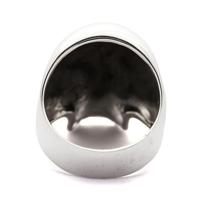 925 Sterling Silver Ruby Red Eye Skull Rings - Etsy