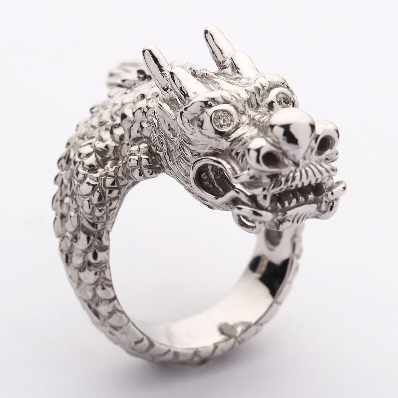 Dragon Ring 925 Sterling Silver Men's Ring by - Etsy