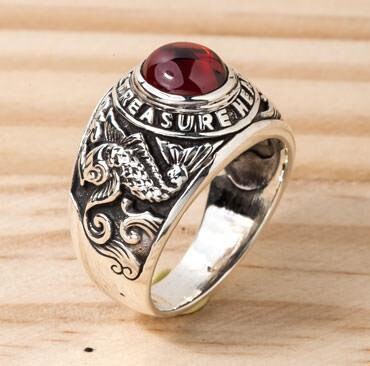 Men's Ruby Ring Sterling Silver Mens Ring Japanese Koi | Etsy