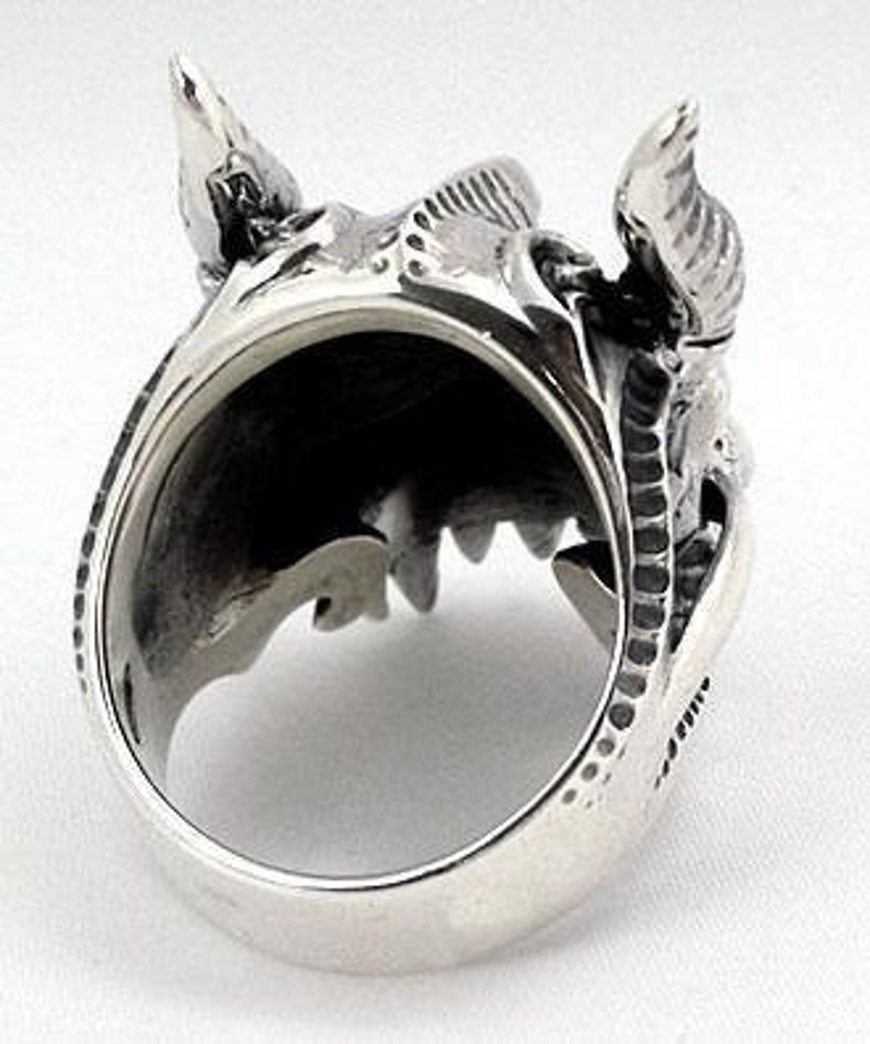 Bison Ring Horn Ring Bison Skull Ring Devil Ring Demon - Etsy