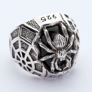 Spider Ring Silver Gothic Ring Animal Ring 925 Sterling - Etsy