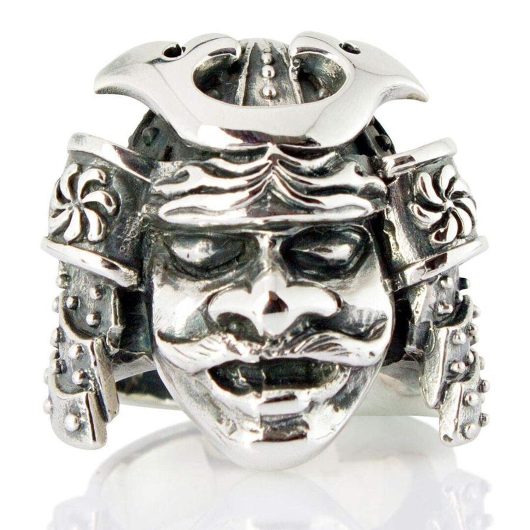 Sterling Silver Samurai Mask Rings - Etsy